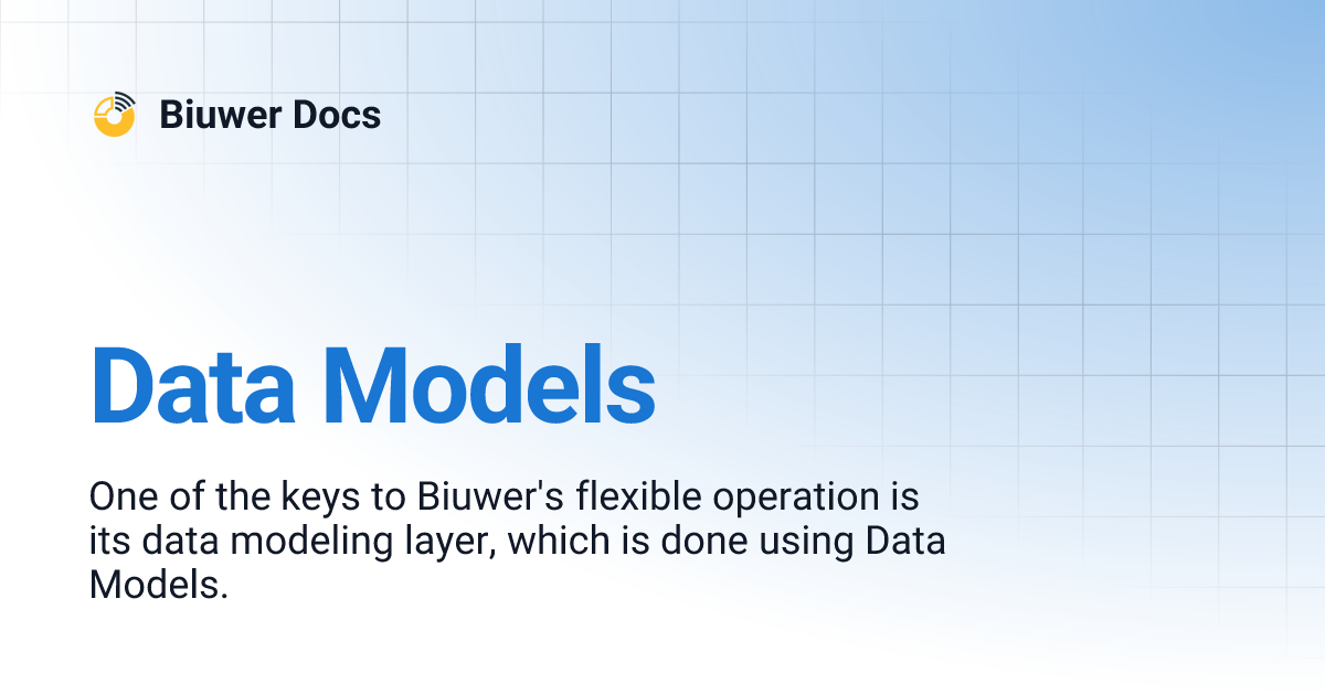 Data Models | Biuwer Docs